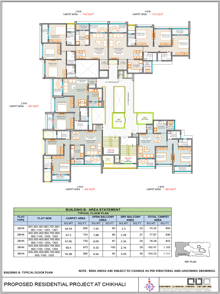 1) Buiilding B - Typical Floor Plan-1 | PDF