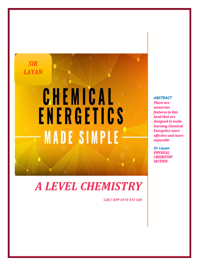 A Level Chemistry: Chemical Energetics Guide | PDF | Ion | Solvation
