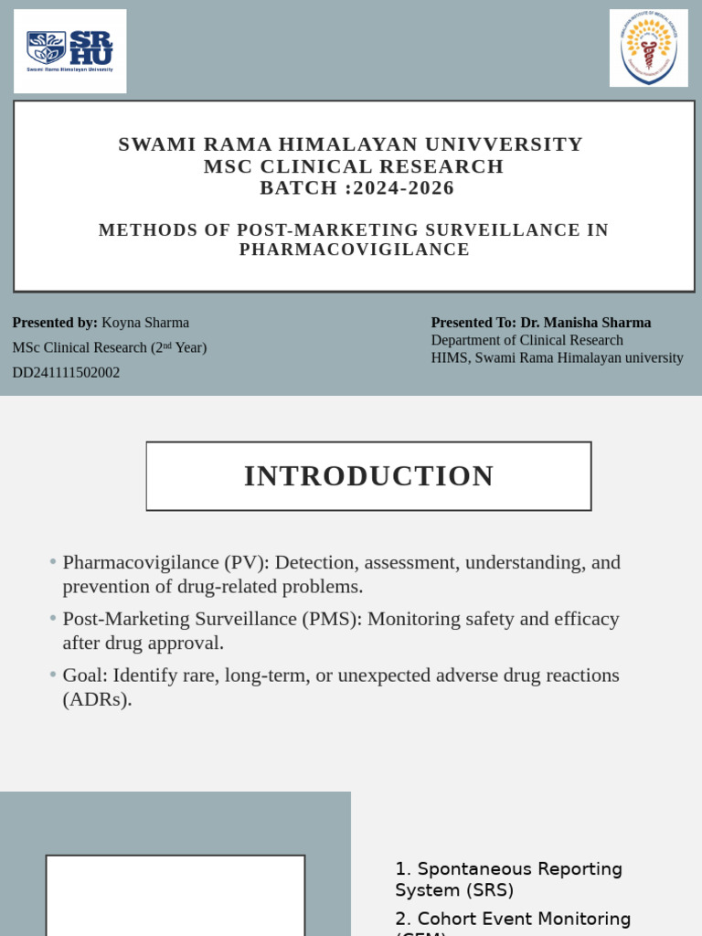 Methods of Pms | PDF | Pharmacovigilance | Clinical Trial