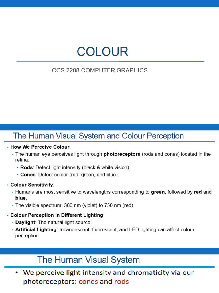 CCS 2208 - Lecture 4 - Colour | PDF | Color | Rgb Color Model
