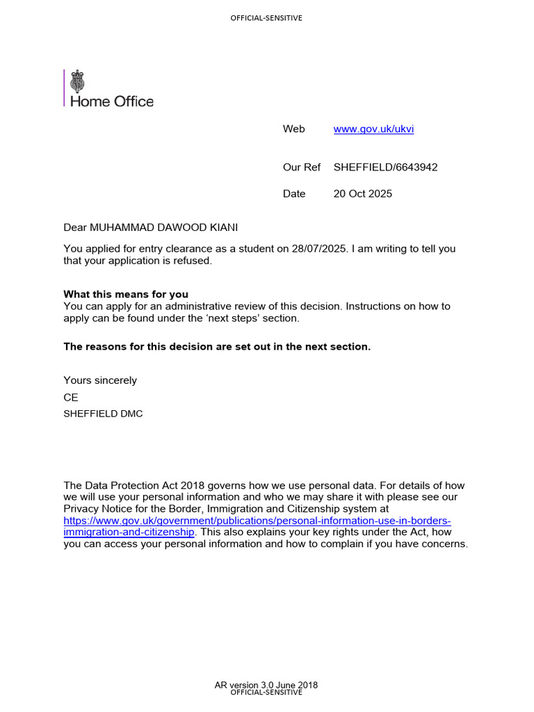 GWF084212488 Refusal Letter2025-10-20 | PDF