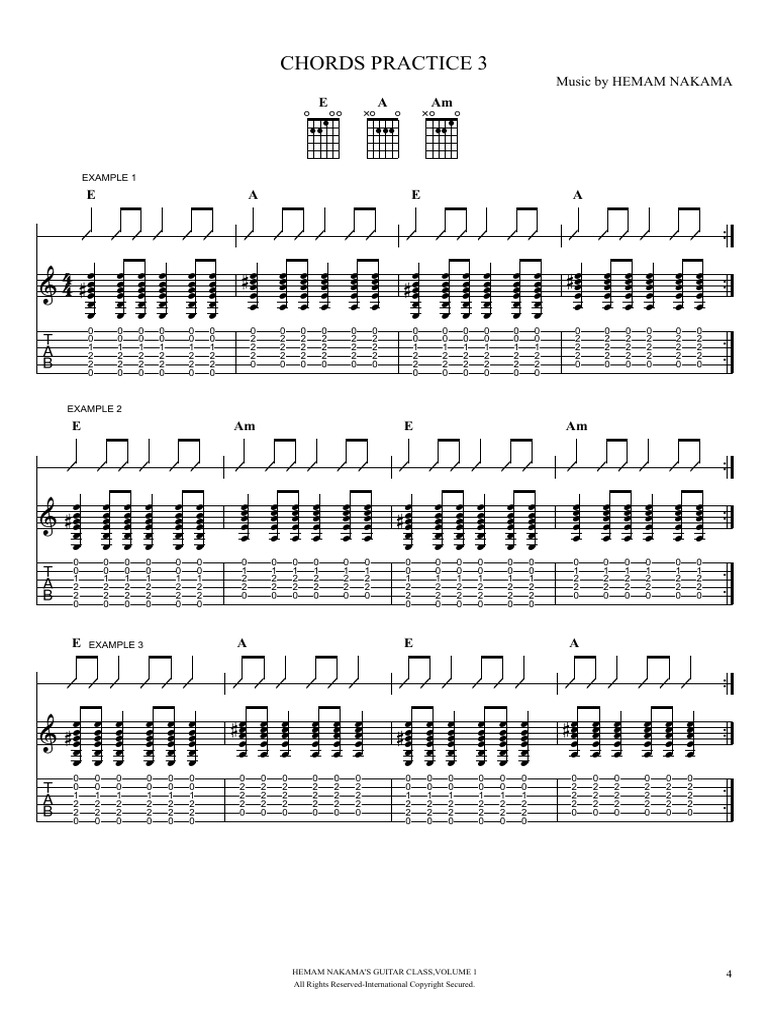Guitar Chords Practice Guide | PDF