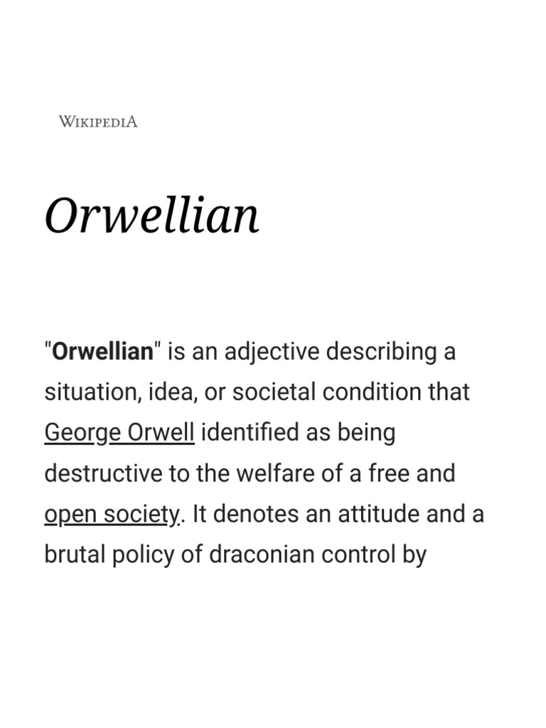 Understanding Orwellian Concepts | PDF