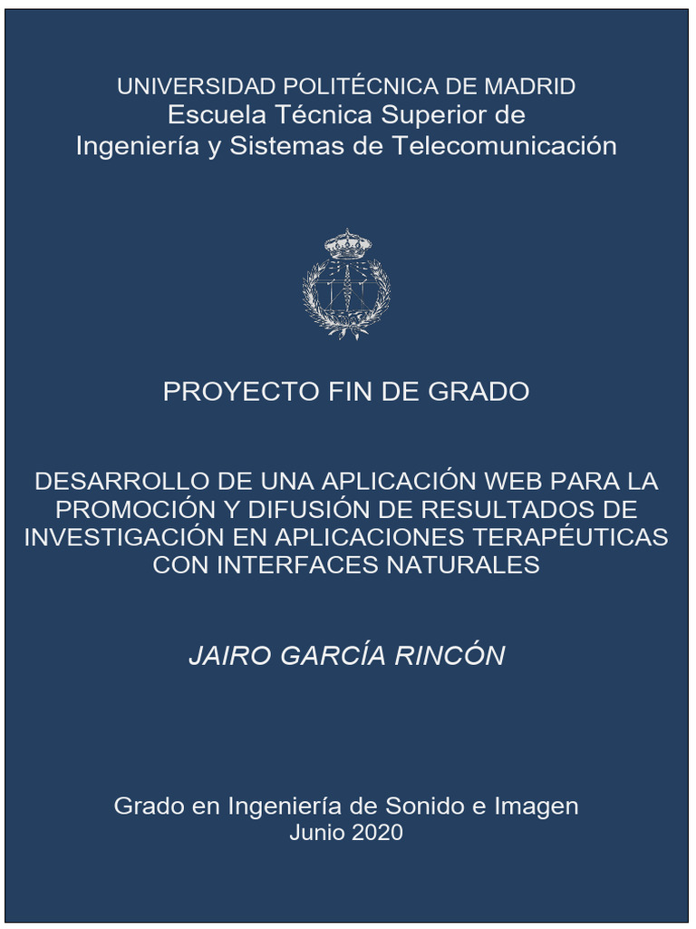 Memoria PFG Jairo García Rincón | PDF | Red mundial | Internet y web
