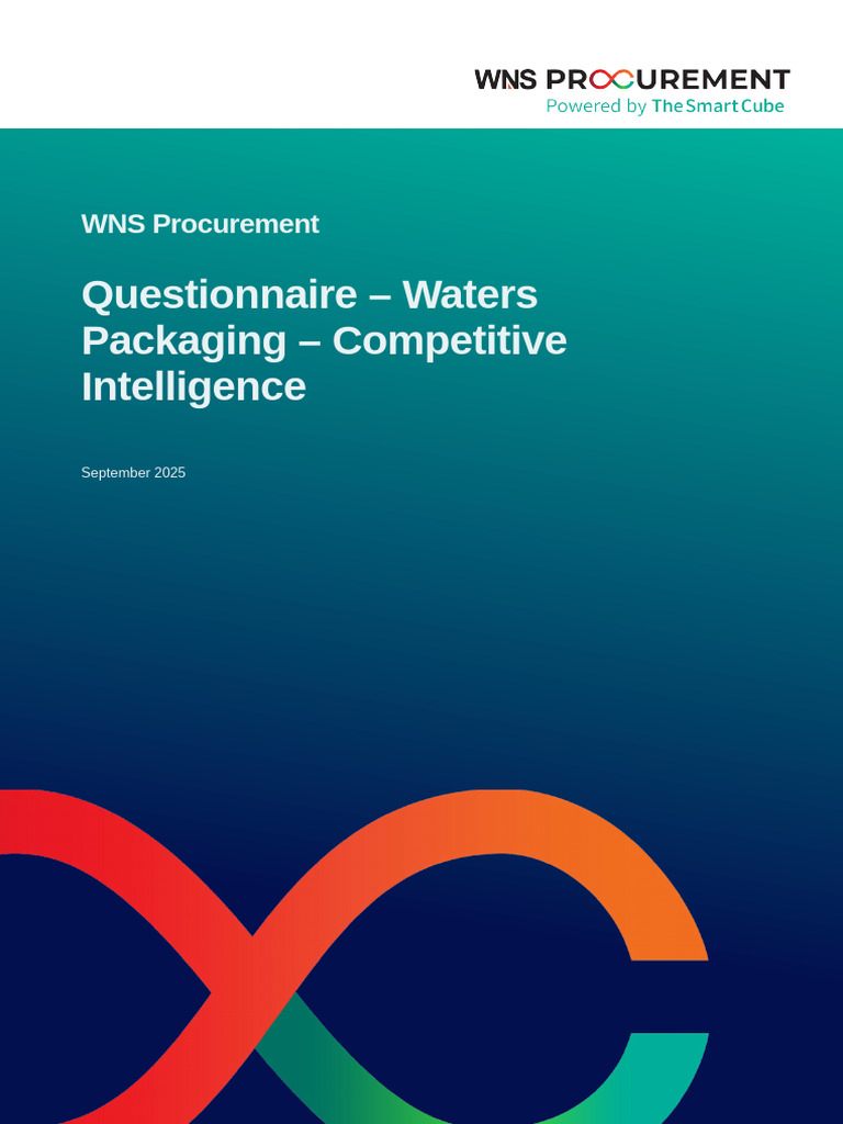 WNS - Questionnaire - Water Packaging Landscape | PDF