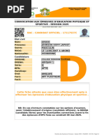 Convocation EPS Candidat Libre BAC 2025 | PDF