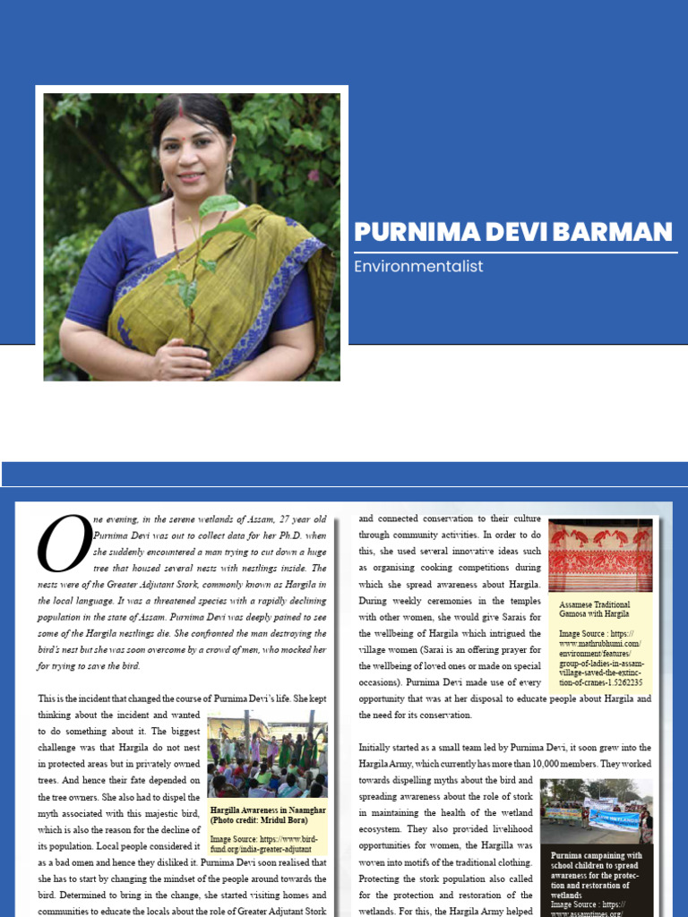Purnima Devi Barman | PDF | Natural Environment