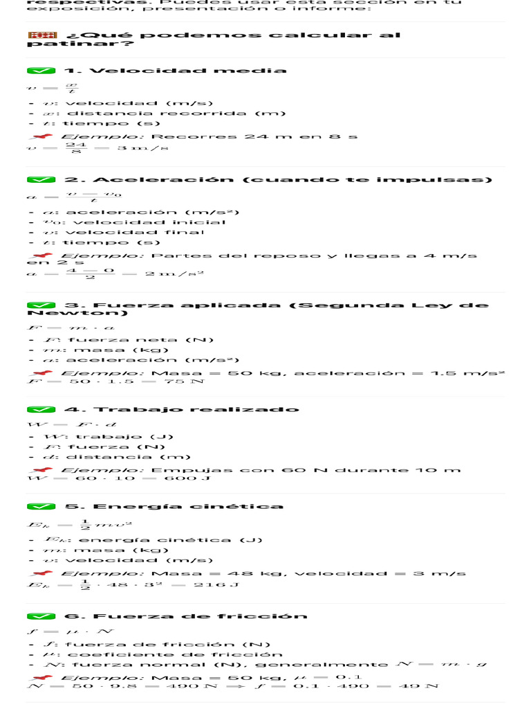 Fórmulas | PDF