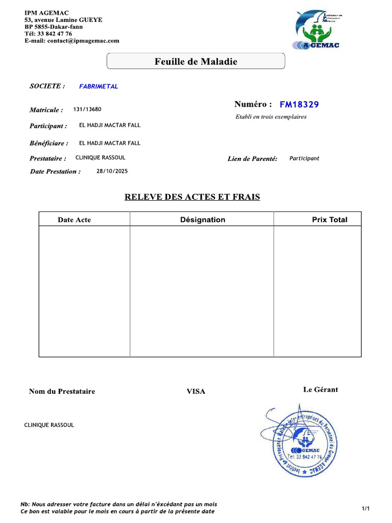 El Hadji Mactar Fall | PDF