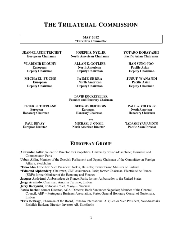 Trilateral Commission | PDF | European Union | Member Of Parliament
