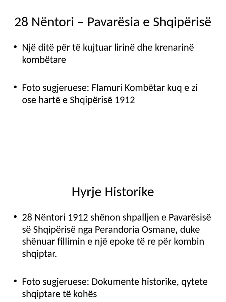 28 Nentori Pavarësia | PDF