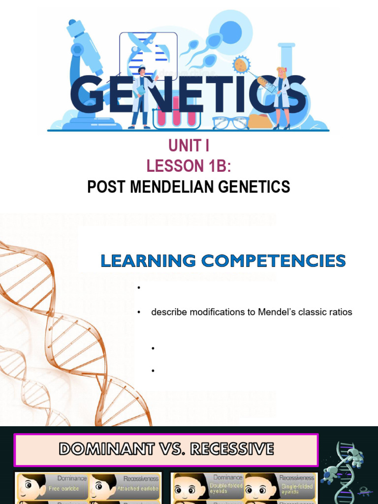 Unit II l1b Post Mendelian Genetics | PDF | Dominance (Genetics) | Genotype