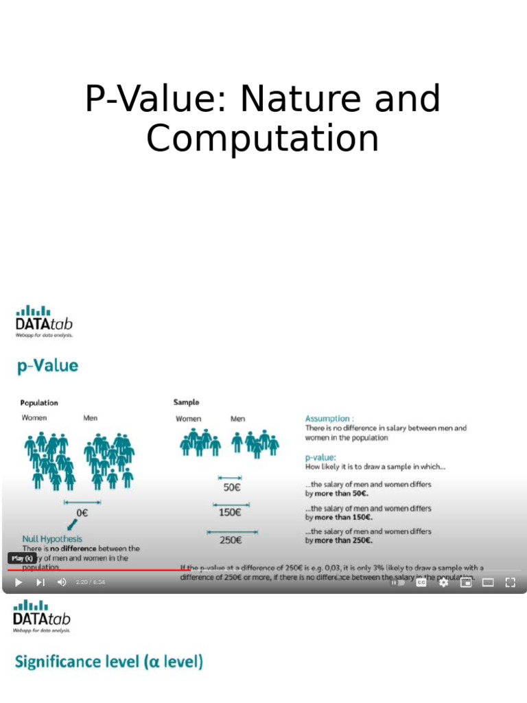 P Value Its Nature and Computation | PDF