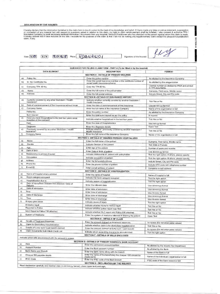 Insurance Form | PDF