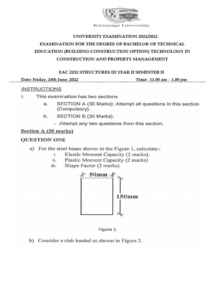 2022 Structures III Exam Paper | PDF