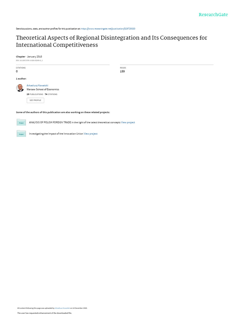 Regional Disintegration's Impact on Competitiveness | PDF | Economies ...