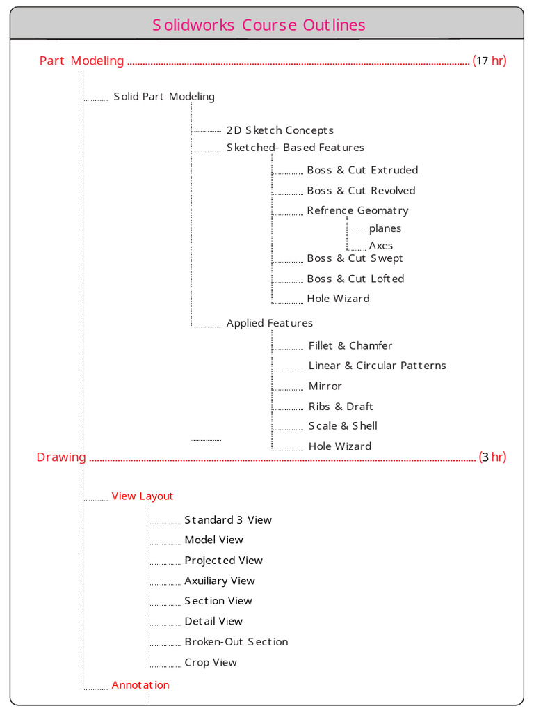 Solidworks Outline 25 HR | PDF | Euclidean Geometry | Geometry