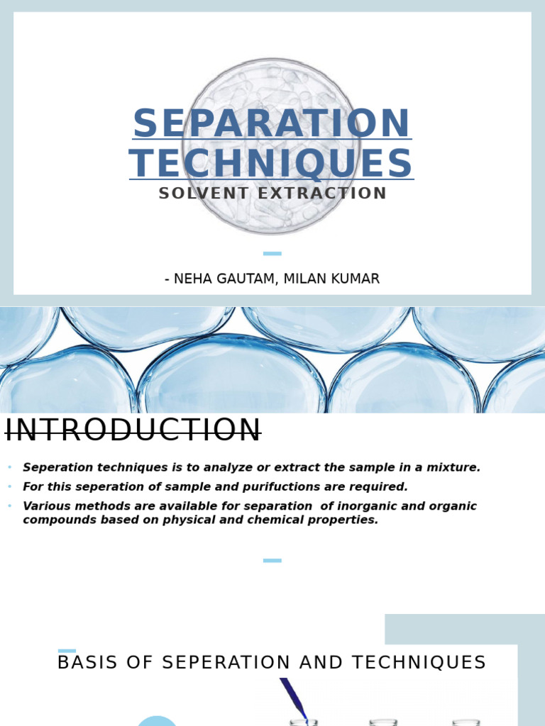 Separation Techniques Pdf Solvation Phase Matter