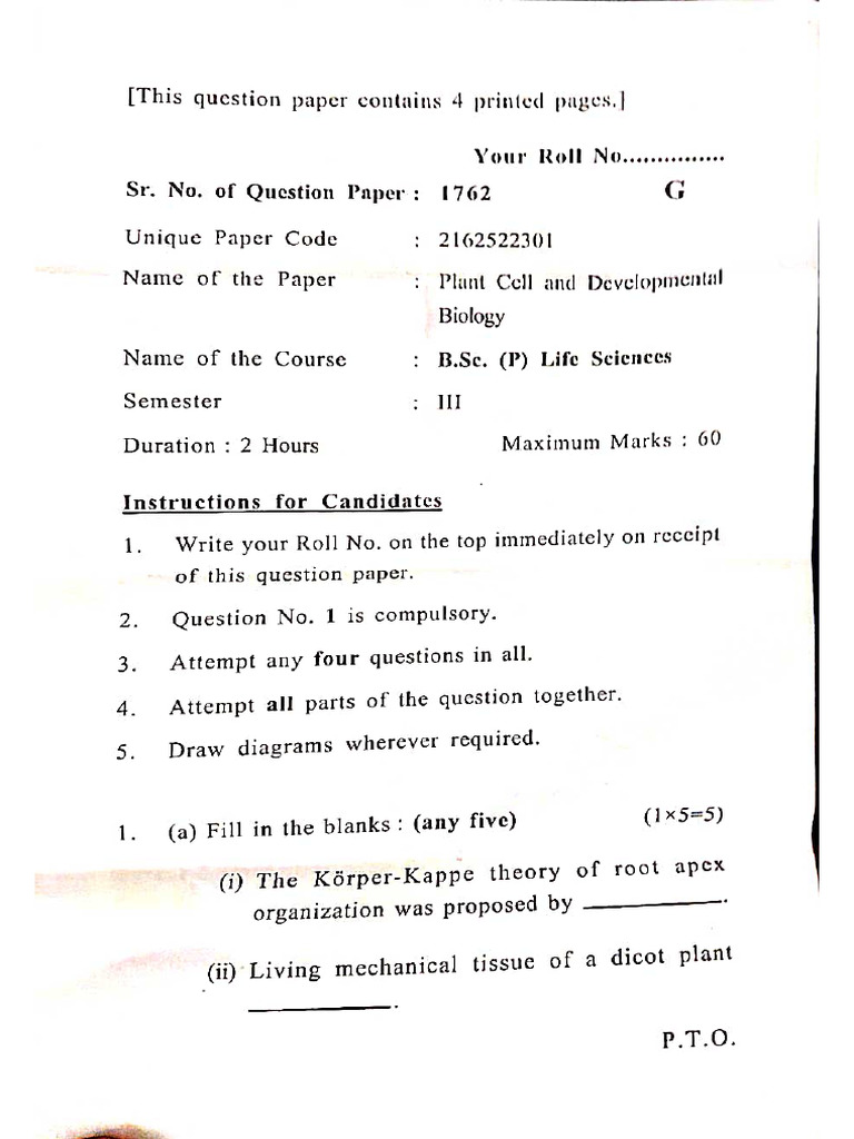 Botany 3rd Sem | PDF