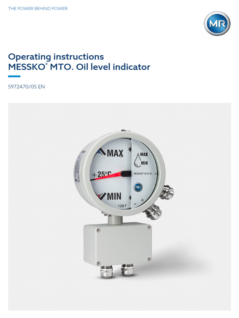 MESSKO MTO Oil Level Indicator Guide | PDF | Personal Protective ...