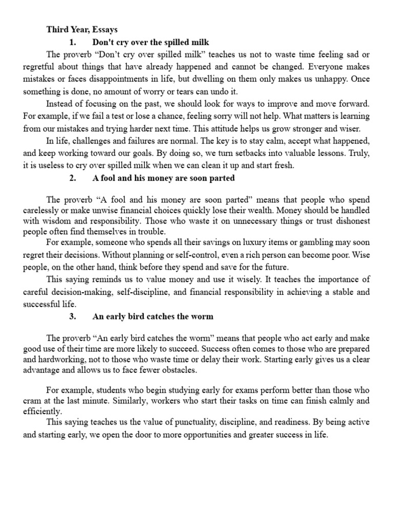 Life Lessons from Common Proverbs | PDF | Disciplines | Proverb