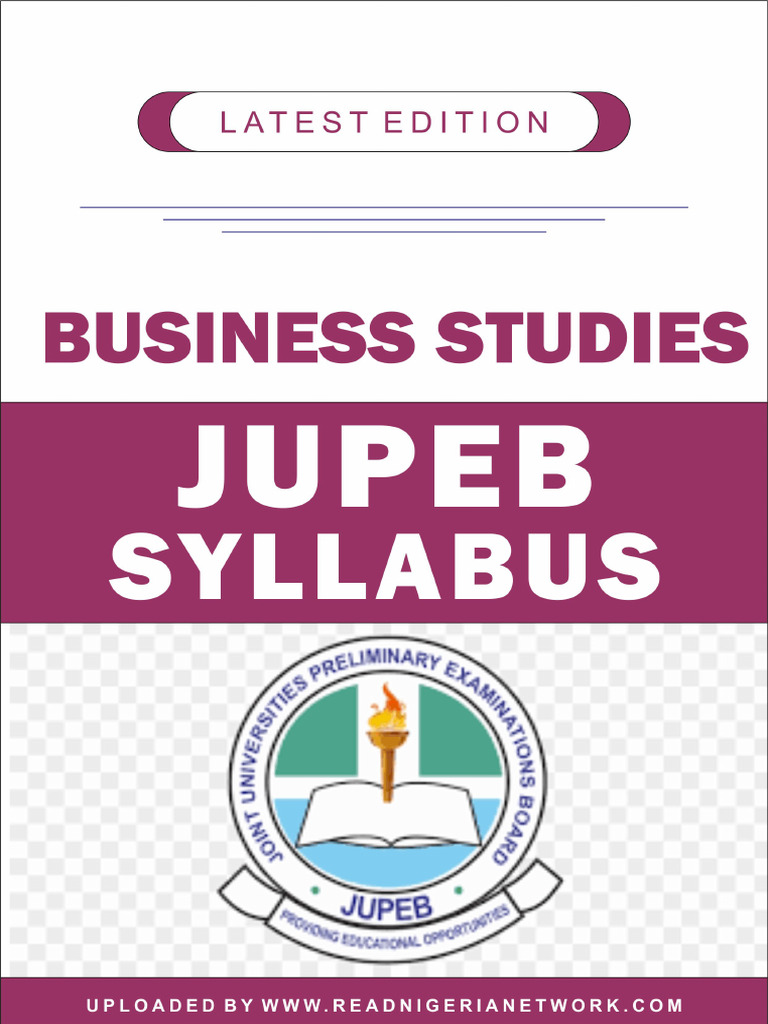BUSINESS-STUDIES Jupeb Syllabus | PDF