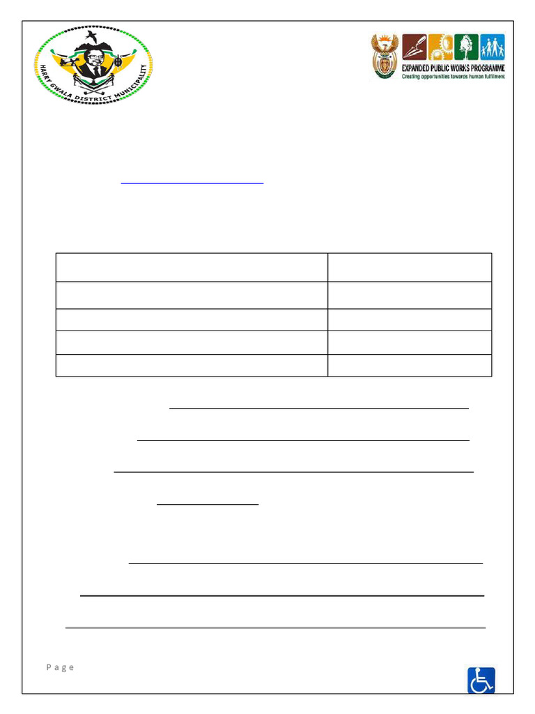 EPWP Employment Application Form | PDF