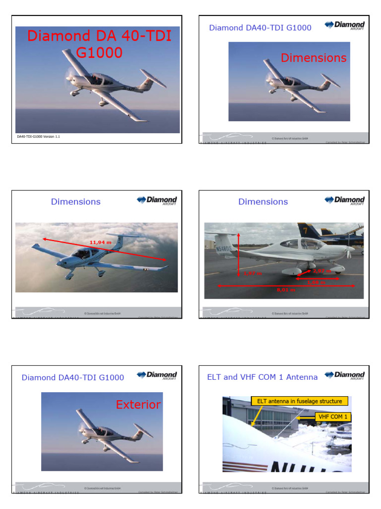 Diamond DA40-TDI-G1000 V1 1 Handout | PDF | Turbocharger | Vehicle Parts