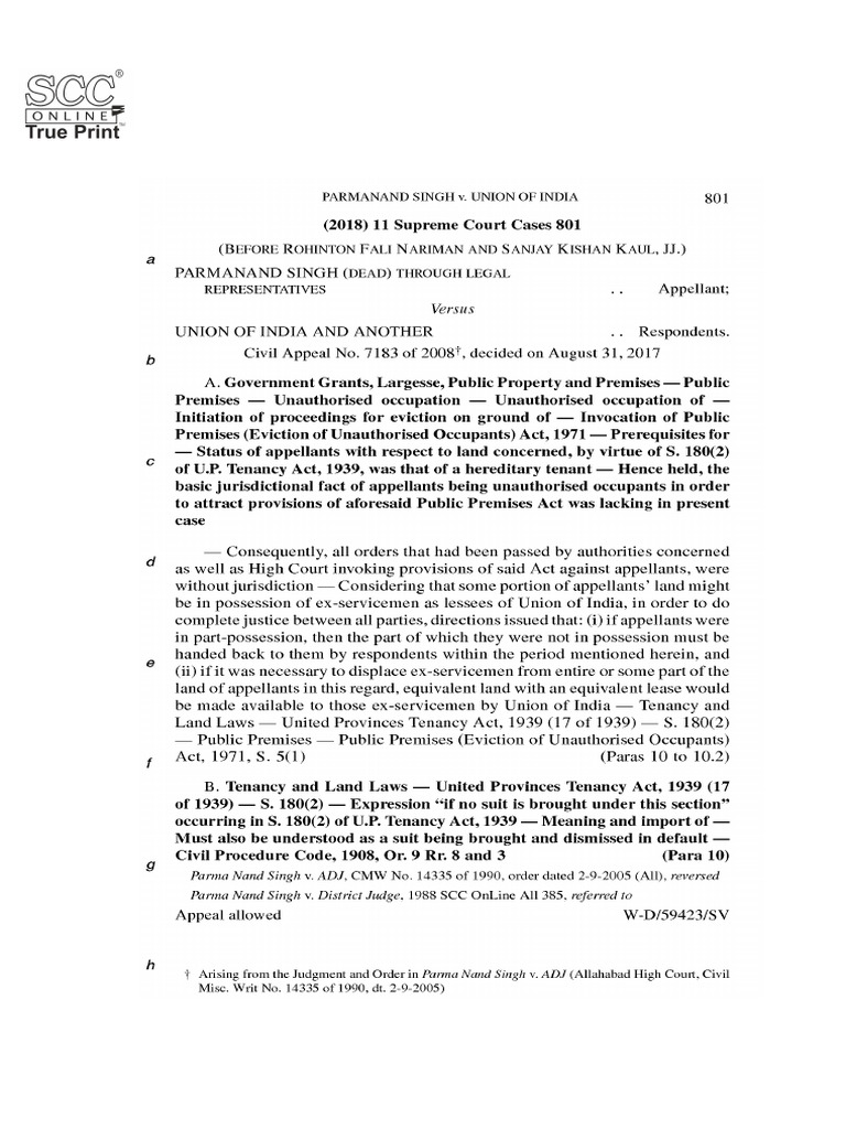 TP 2018 11 SCC 801 805 Harinravalasg Gmailcom 20250904 164309 1 5 | PDF ...