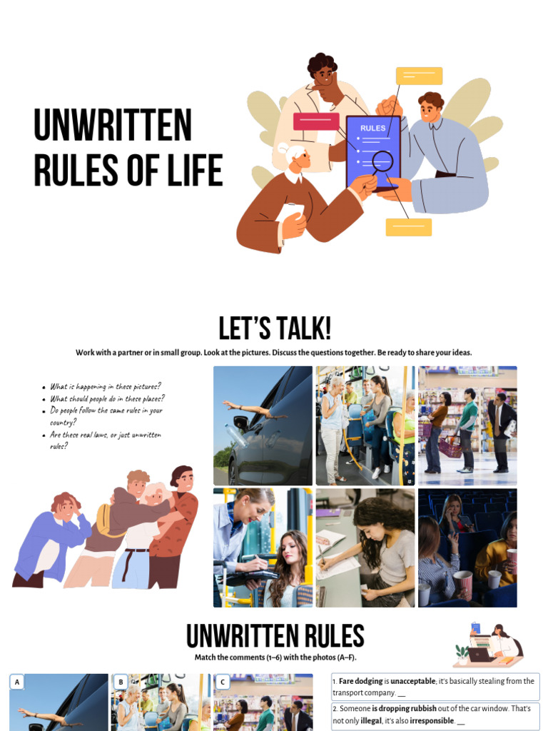 Unwritten Rules of Life Explained | PDF