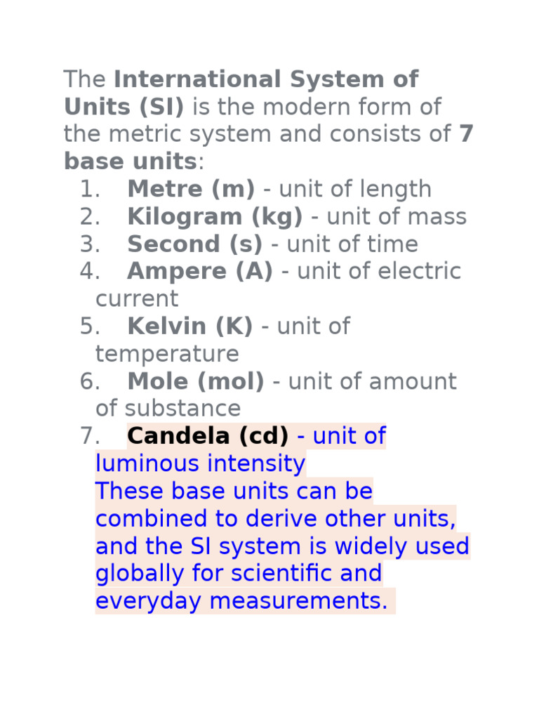 Si Unit | PDF