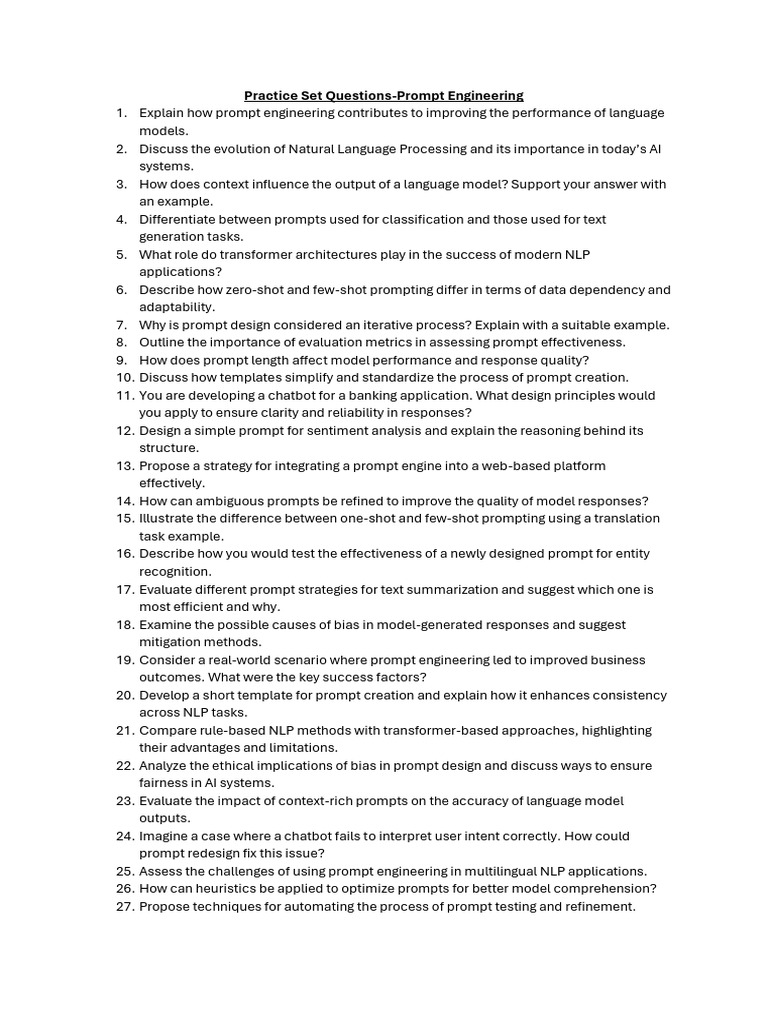 Prompt Engineering for NLP Success | PDF | Artificial Intelligence ...
