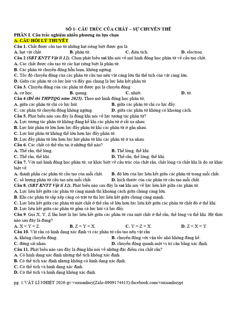 So 1 Su Chuyen The | PDF