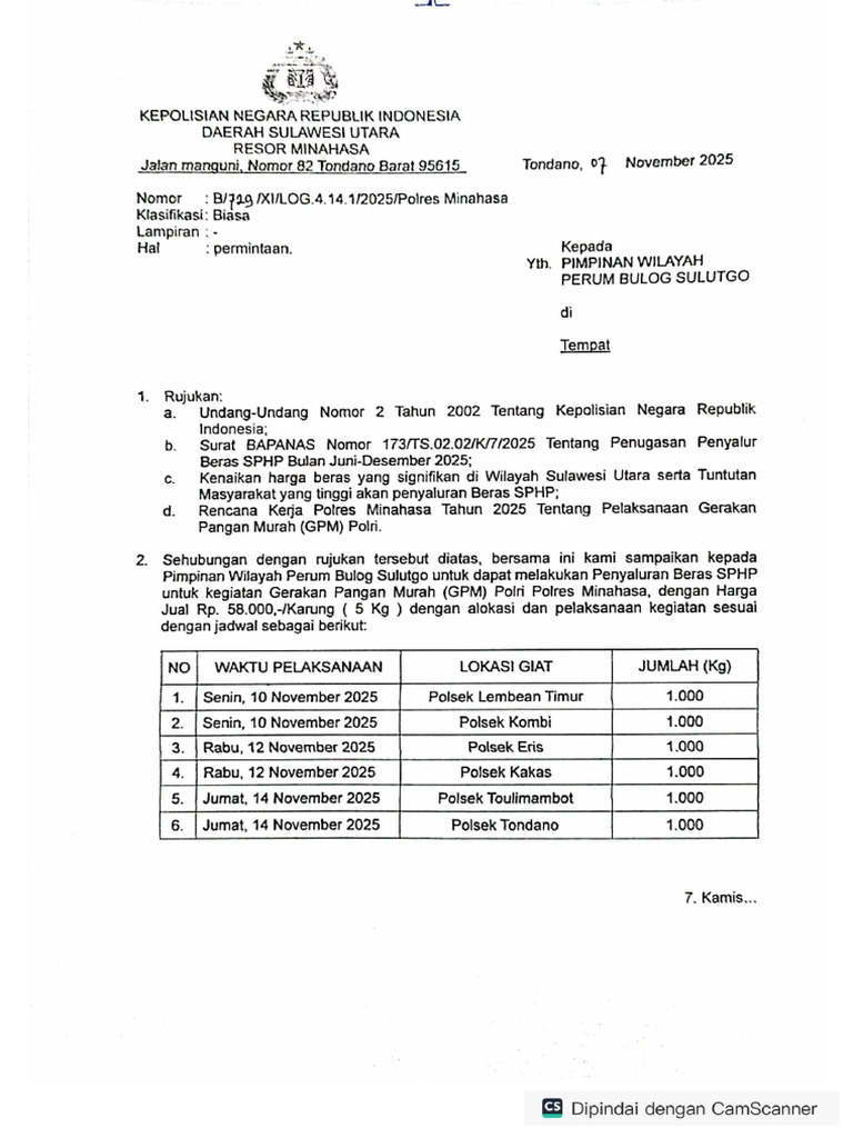 Jadwal GPM Resmin 10 Nov - 21 Nov 2025 | PDF