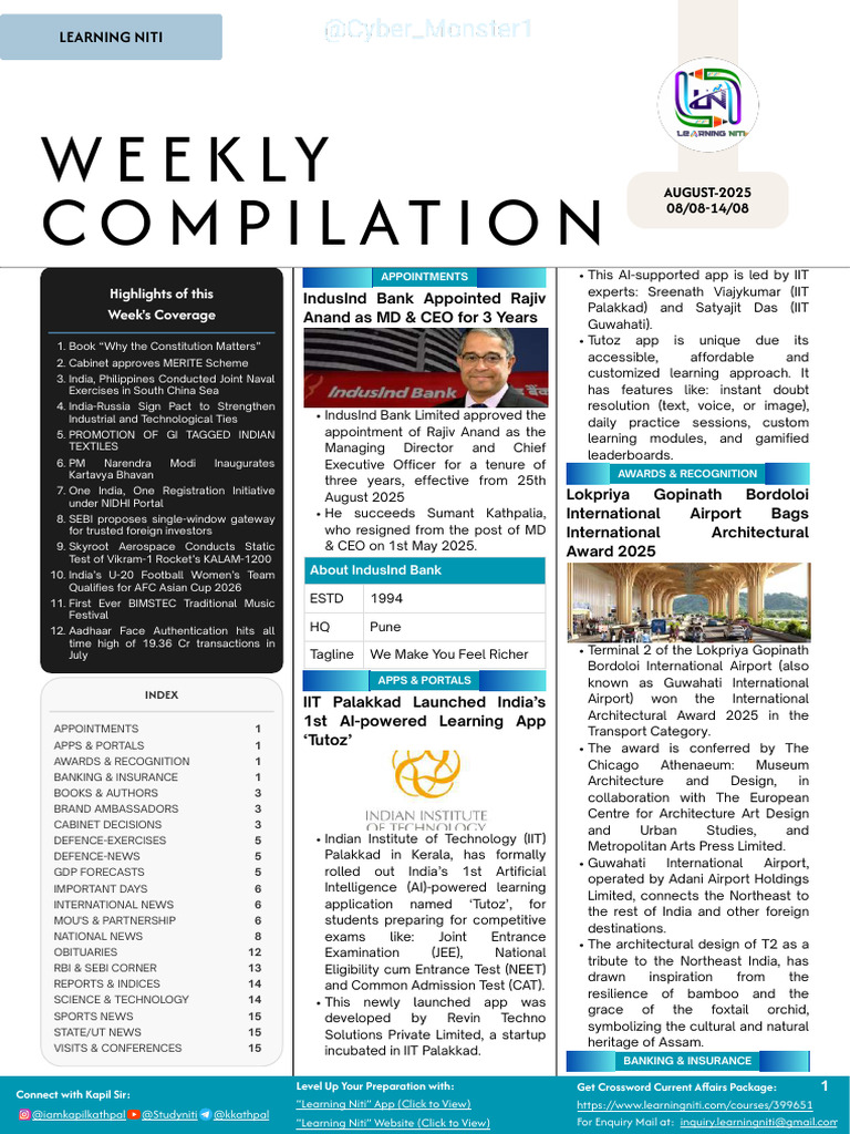 August 2nd Week 2025 English | PDF