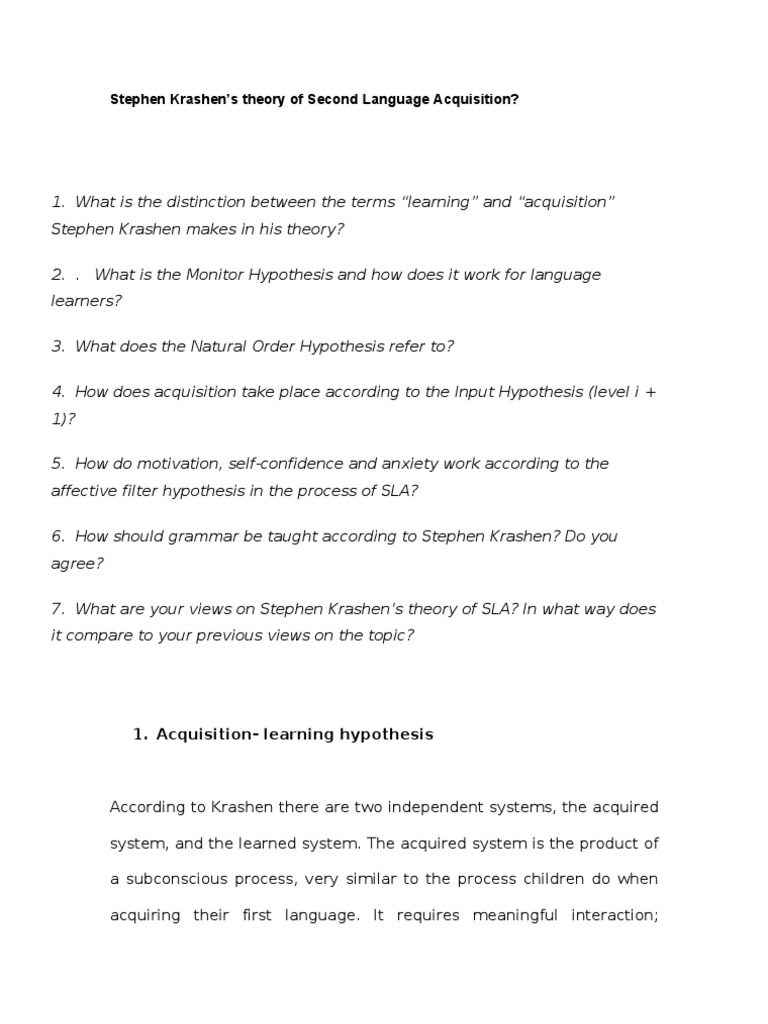 Stephen Krashen | PDF | Second Language Acquisition | Second Language