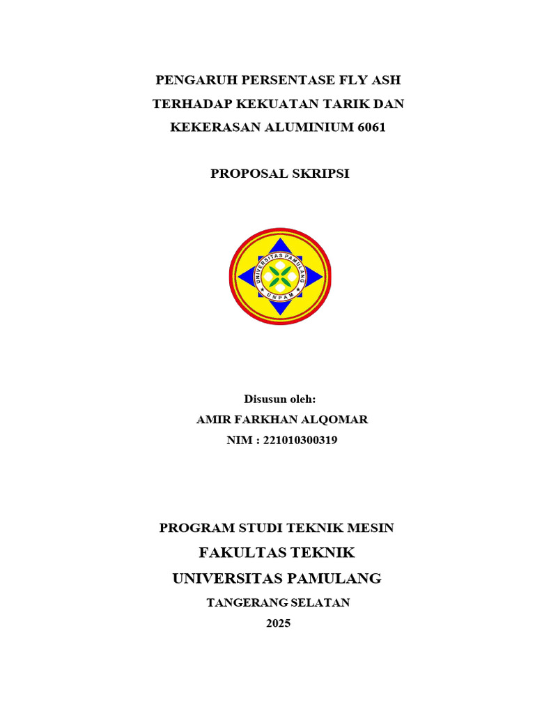 Pengaruh Fly Ash pada Aluminium 6061 | PDF