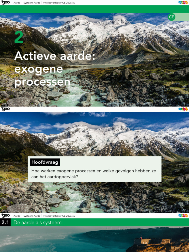 V5 Powerpoint Systeem Aarde H2 Exogene Krachten | PDF