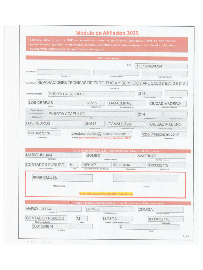 Módulo de Afiliación CMIC 2025 | PDF | Gobierno de la información ...