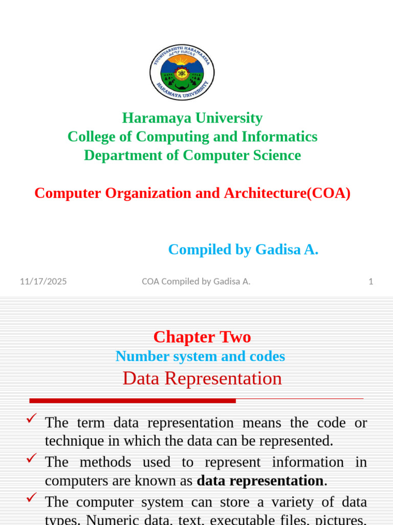 COA Chapter 2 | PDF | Binary Coded Decimal | Ebcdic