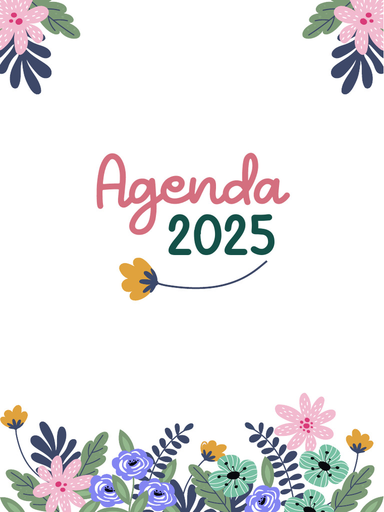 Agenda Color Floral 2025 | PDF