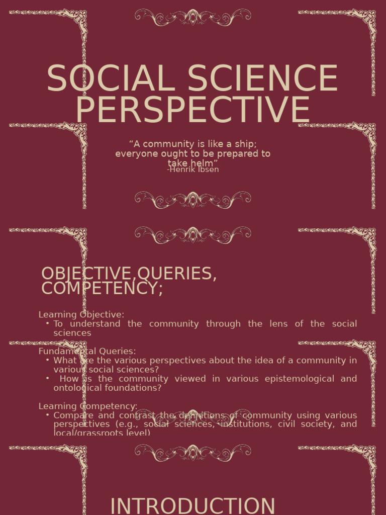 Understanding Community in Social Sciences | PDF | Sociology | Social ...