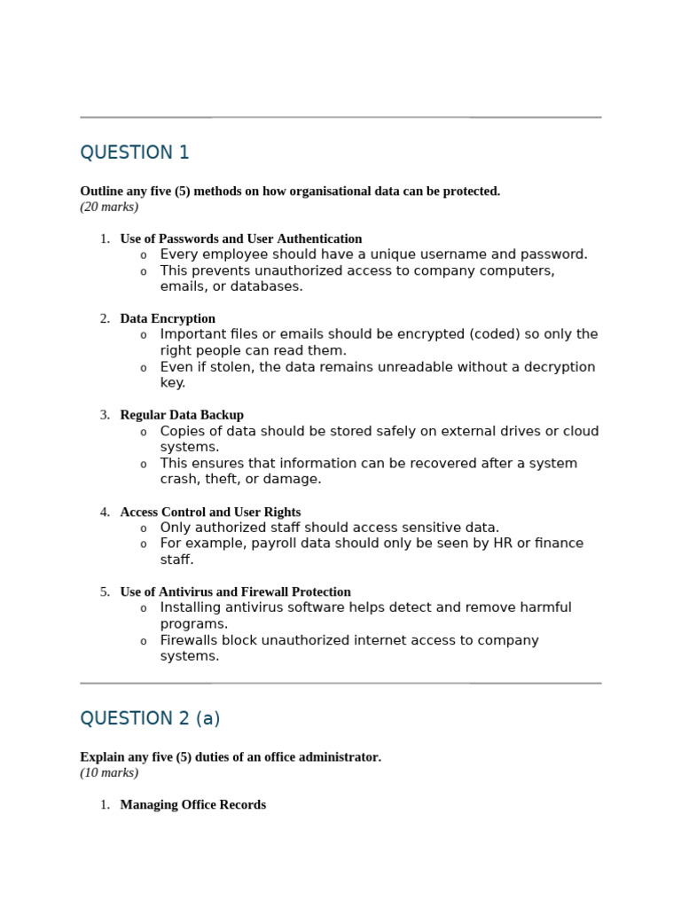 Data Protection and Office Administration Guide | PDF | Debits And ...