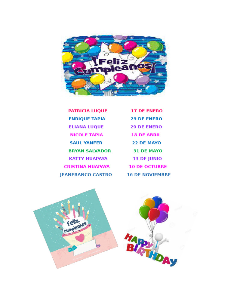 Fechas de Cumpleaños 2024 | PDF
