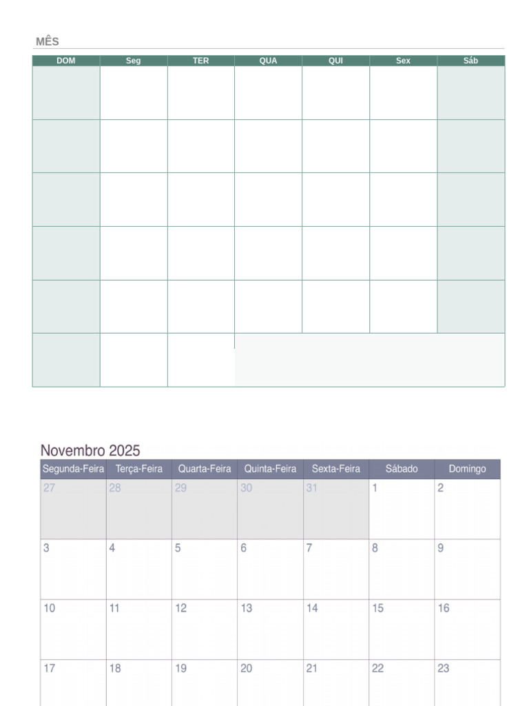 IC Blank Monthly Calendar 57503 WORD PT | PDF