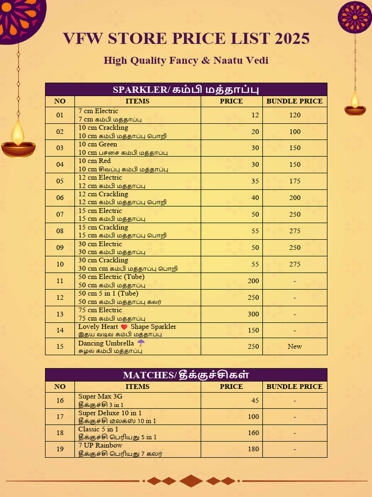 VFW Store Price List Fancy 2025 Oct - C | PDF