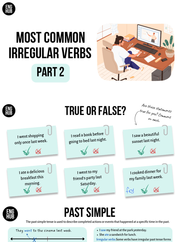 Common Irregular Verbs Practice | PDF | Grammatical Tense | Grammatical ...