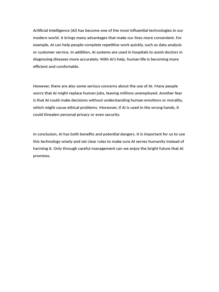 Benefits and Risks of Artificial Intelligence | PDF