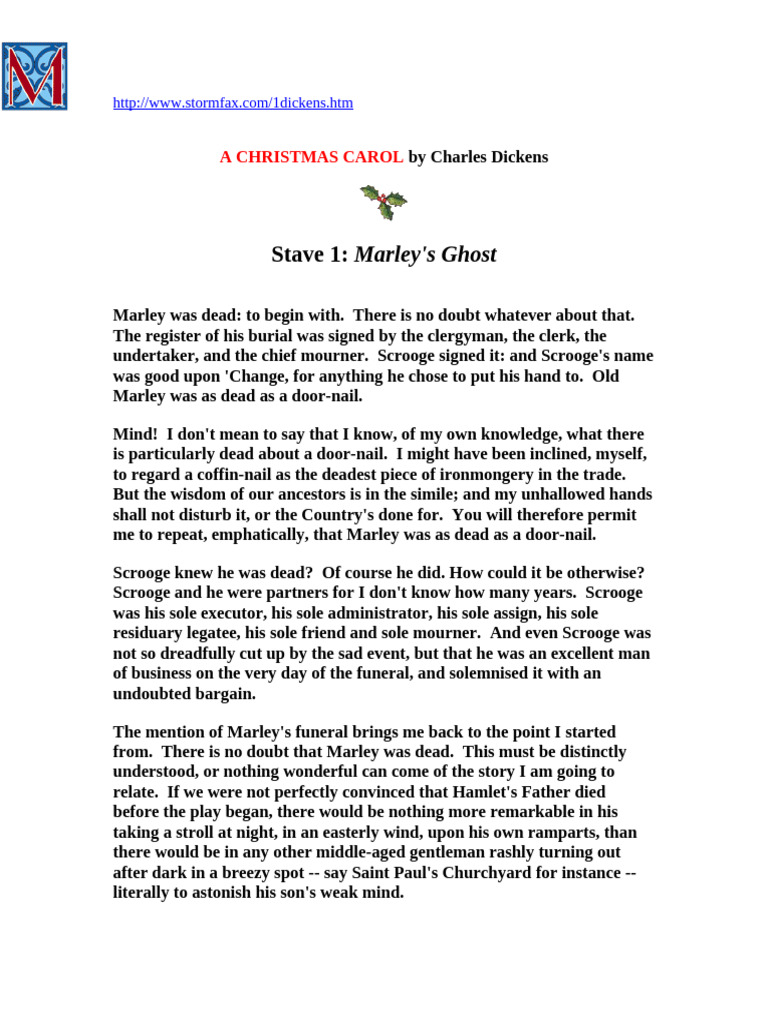 Charles Dickens-A Christmas Carol | PDF | Jacob Marley
