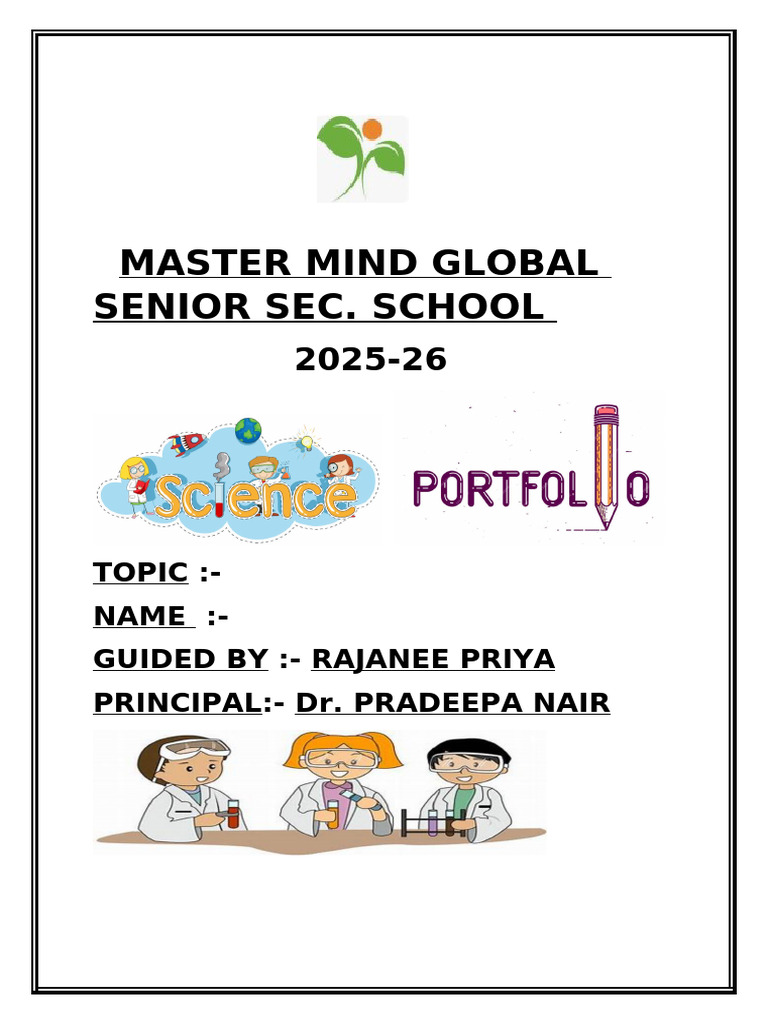 Portfolio Front Page | PDF